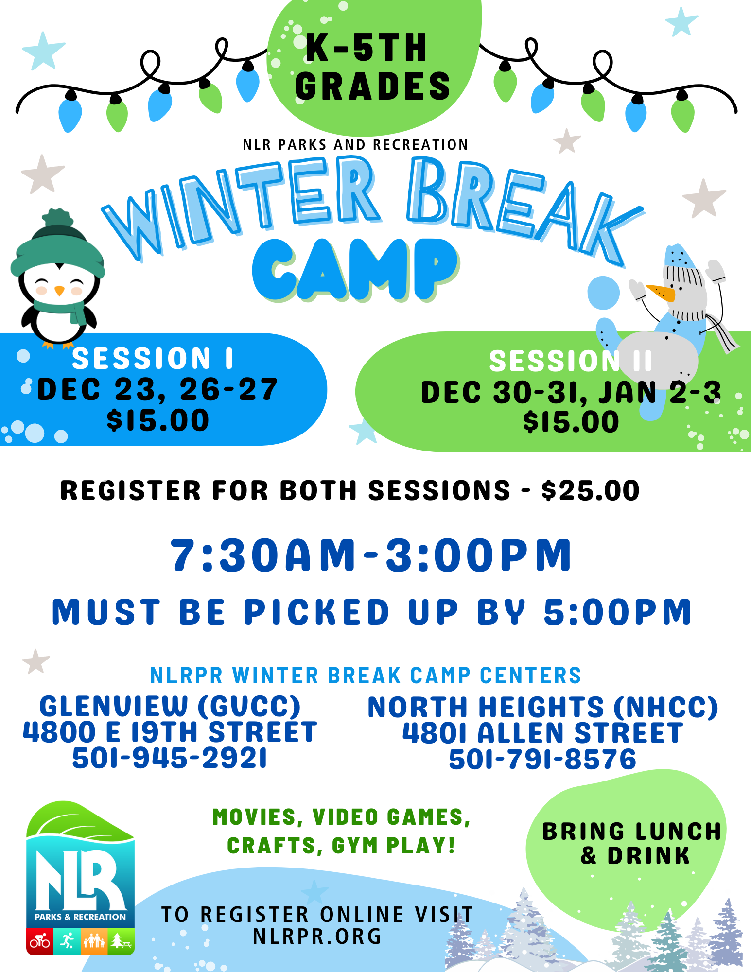 Winter Break Camps - City of North Little Rock